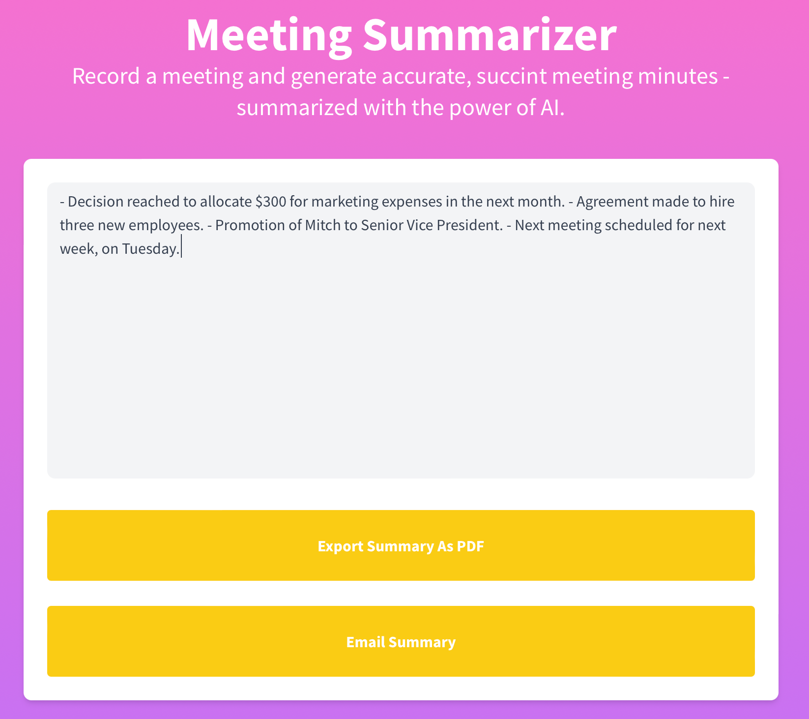AI Meeting Summarizer: Details, Pricing, Coupon, Reviews & Alternatives ... AI Meeting Summarizer: Details, Pricing, Coupon, Reviews & Alternatives ...
