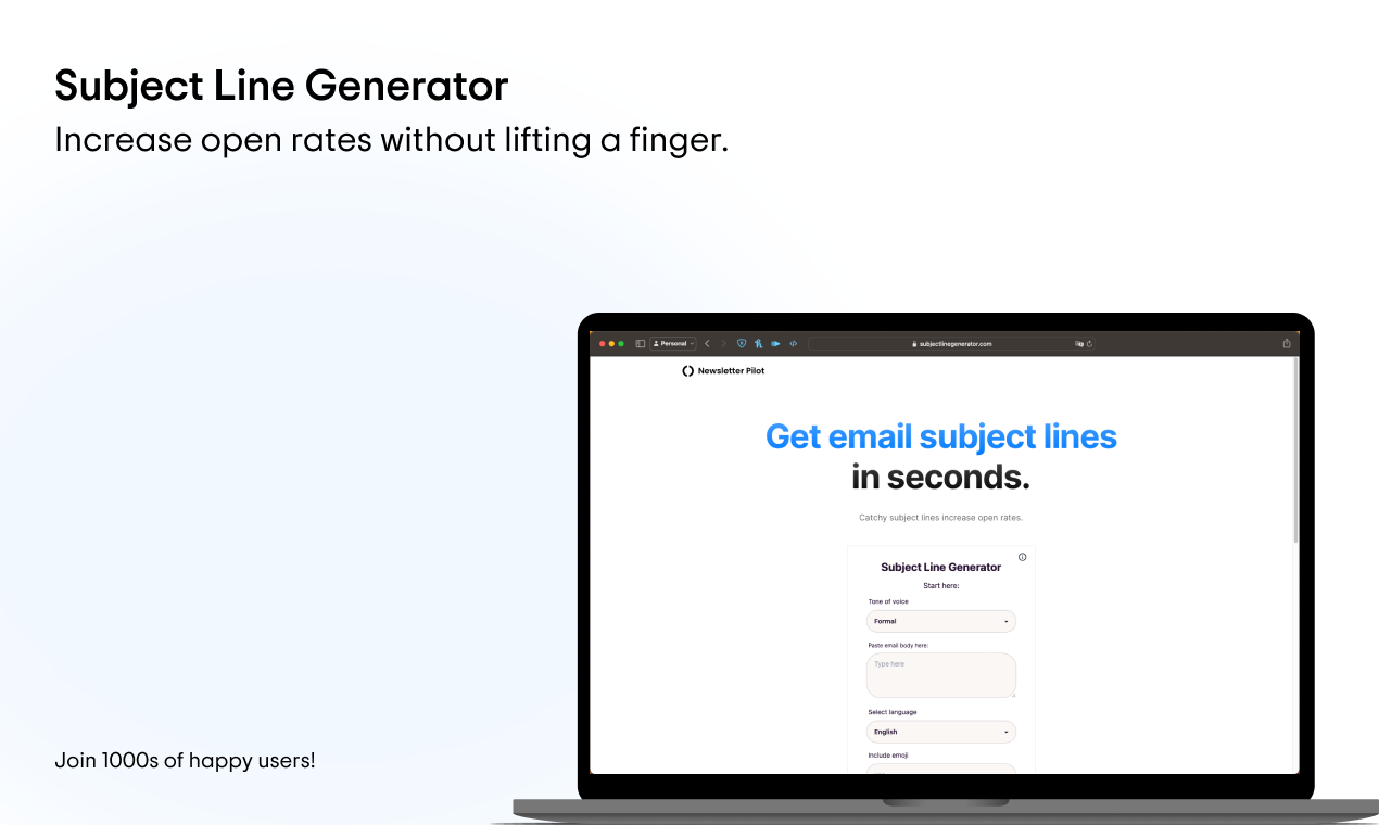 Email Subject Line Generator: Details, Pricing, Coupon, Reviews ...
