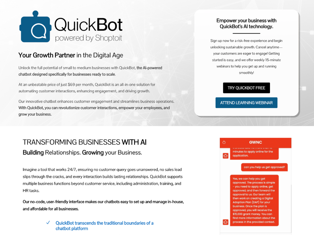 QuickBot: Details, Pricing, Coupon, Reviews & Alternatives (2025)